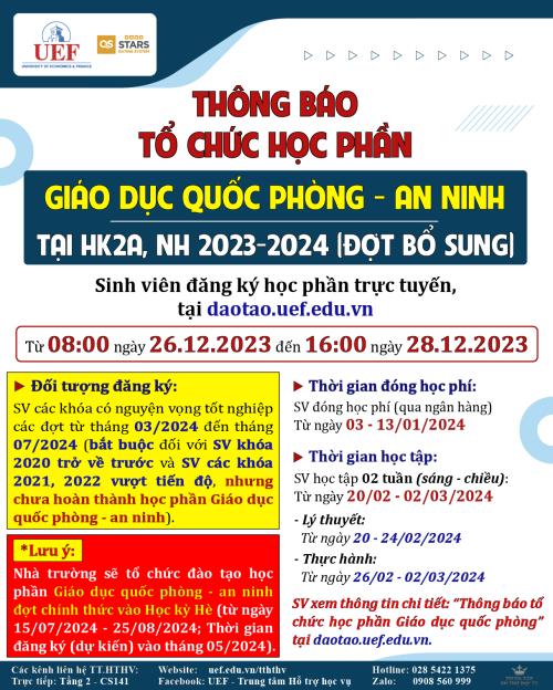 Trung tâm hỗ trợ học vụ - UEF